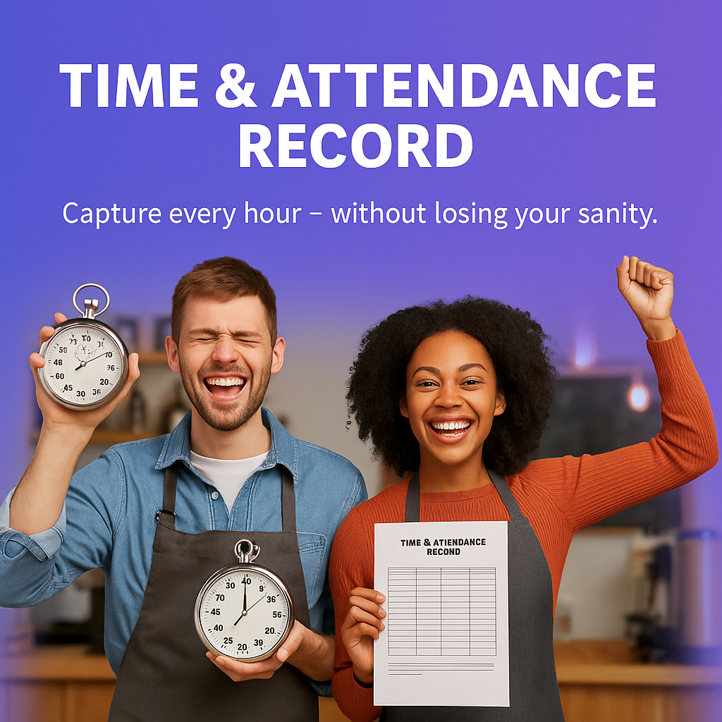 Time & Attendance Record Template Australia | The HR Start Up Co.